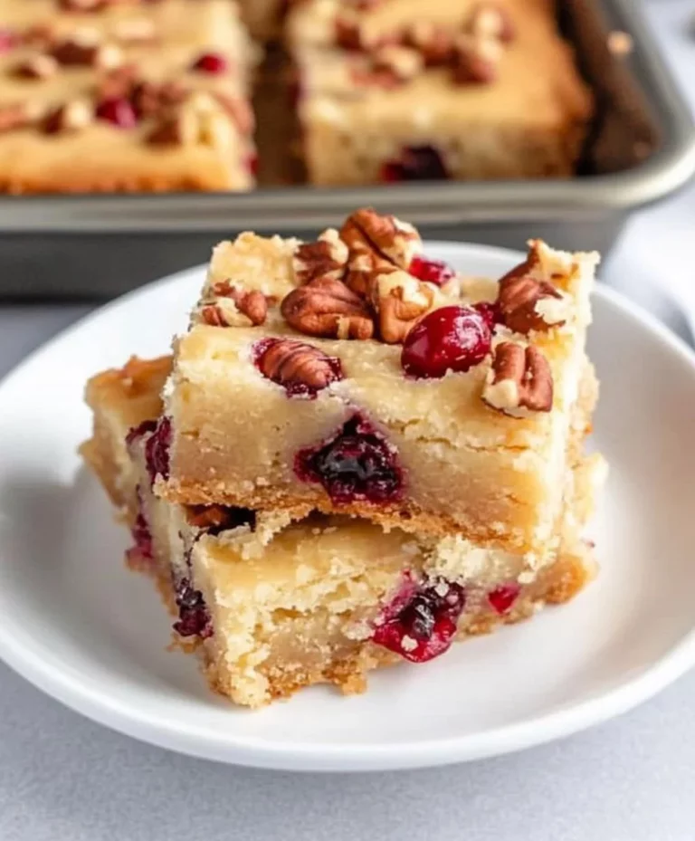 Easy Cranberry Shortbread Bars Recipe