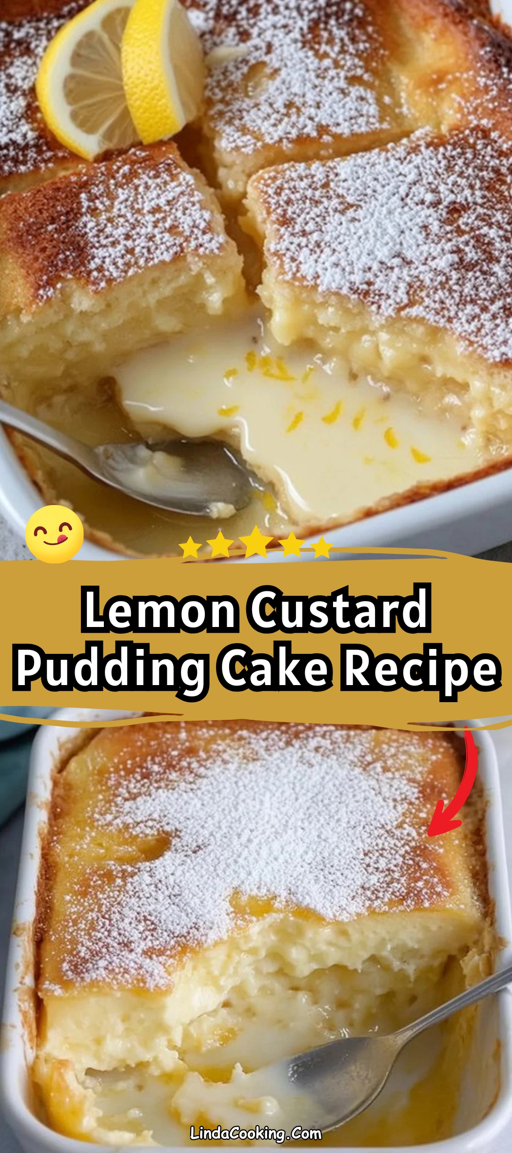 Lemon Custard Pudding Cake Recipe