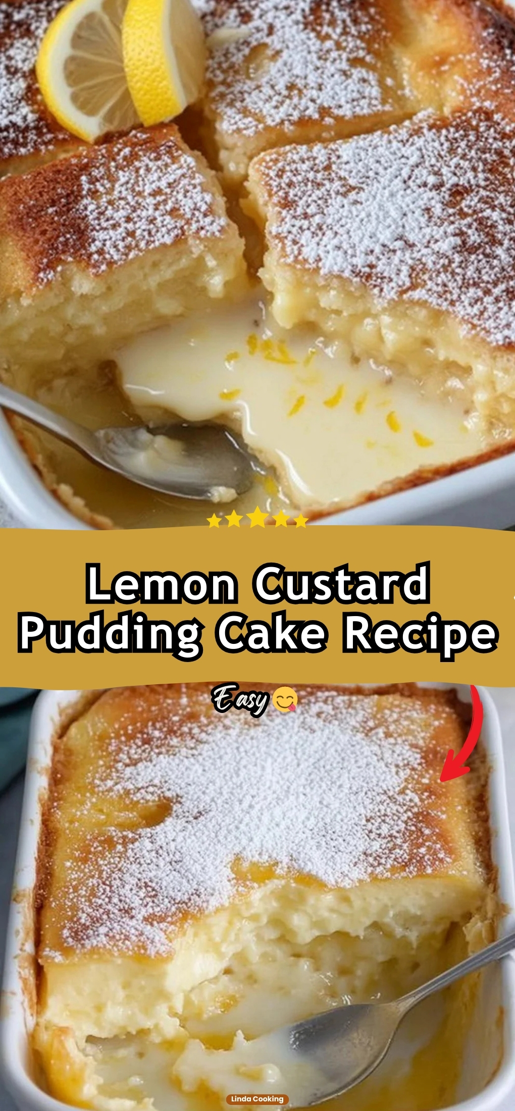 Lemon Custard Pudding Cake Recipe