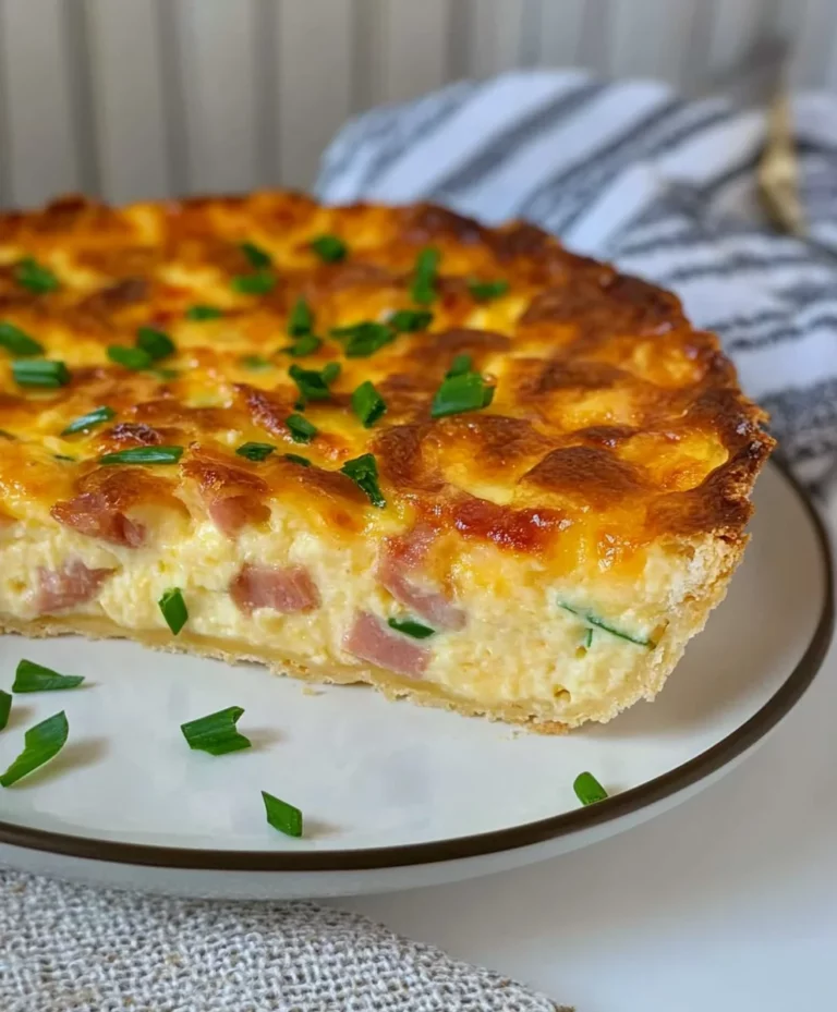 IMPOSSIBLE QUICHE (CRUSTLESS HAM AND CHEESE QUICHE)