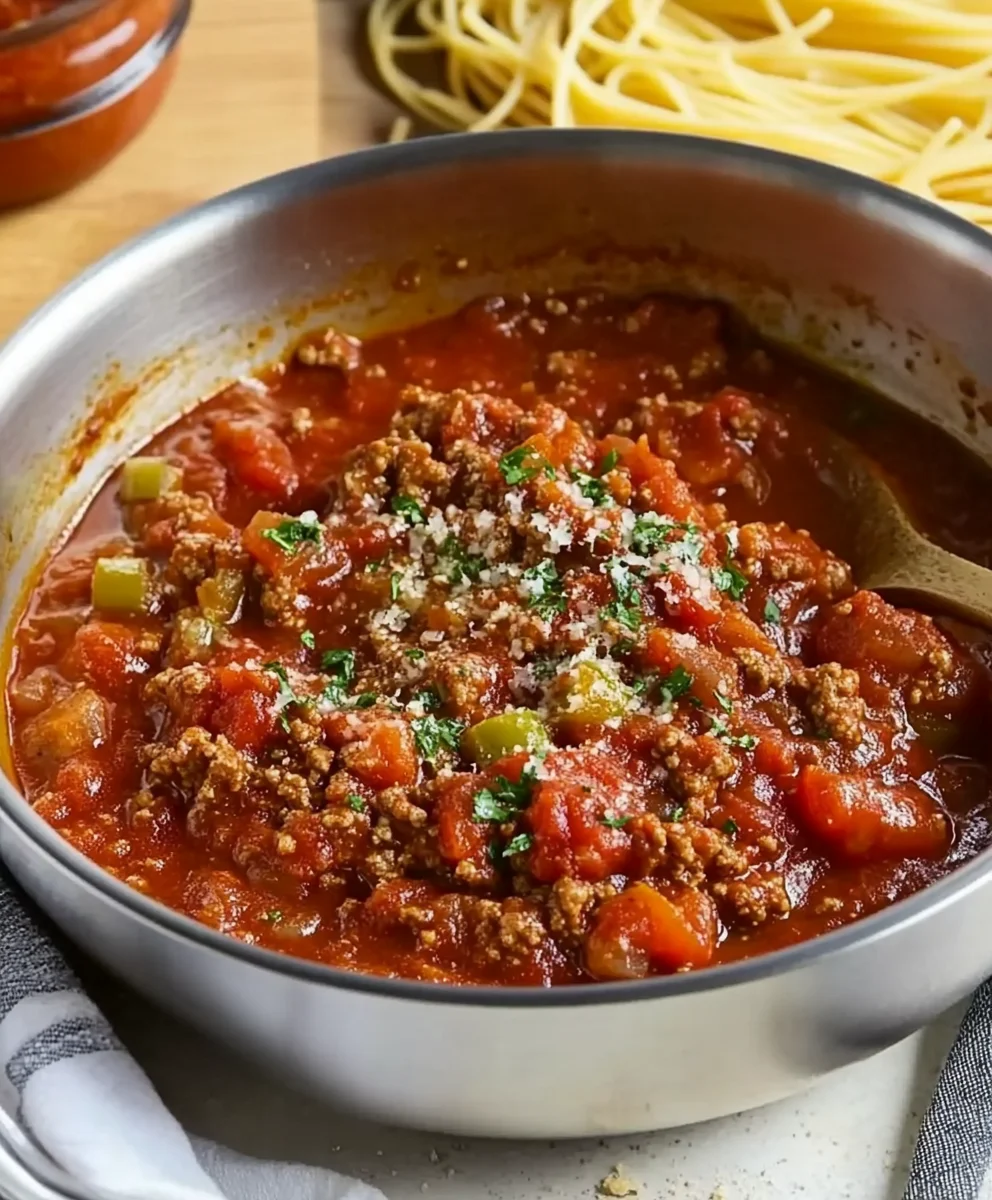 Homemade Spaghetti Sauce with Ground Beef